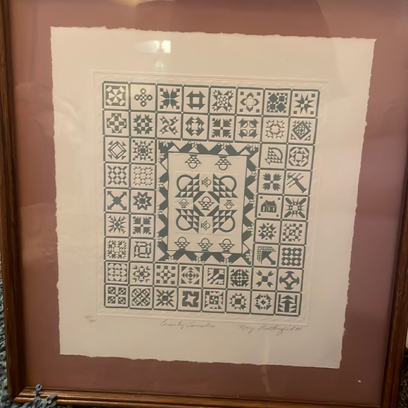 Wall Decor | Vintage Mary Rutherford Signed Country Sampler Quit ...